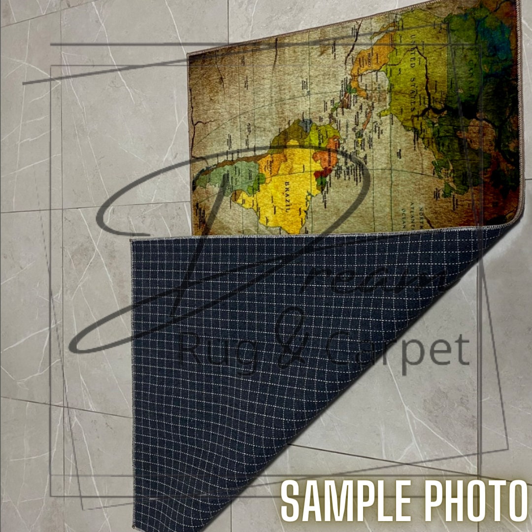 Modern Rug, Old World Map Rug, Vintage Map Rug, Vintage World Map Rug ...