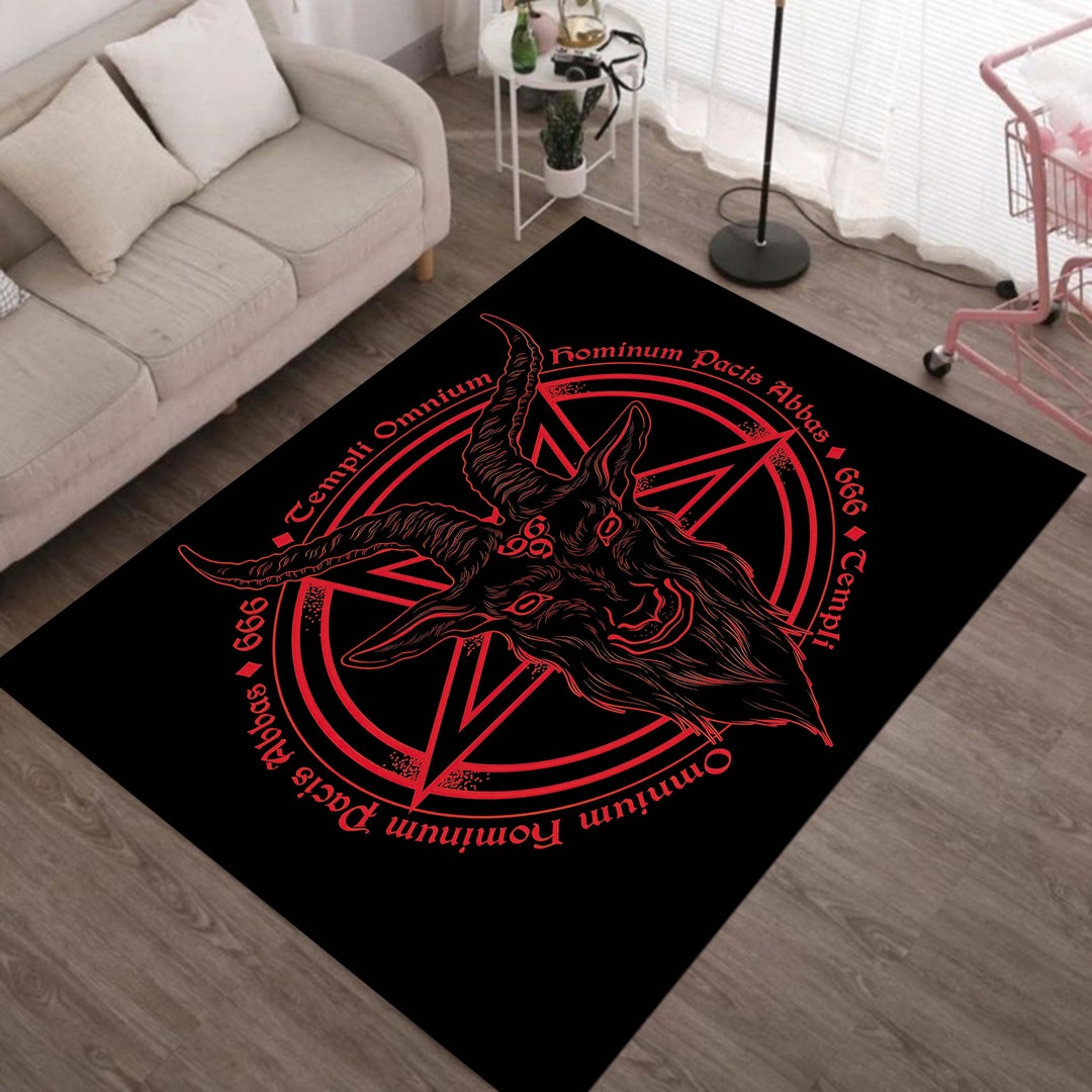 Satanic Dark Rug Satanic Rug Dark Carpet Satanic Decor - Etsy