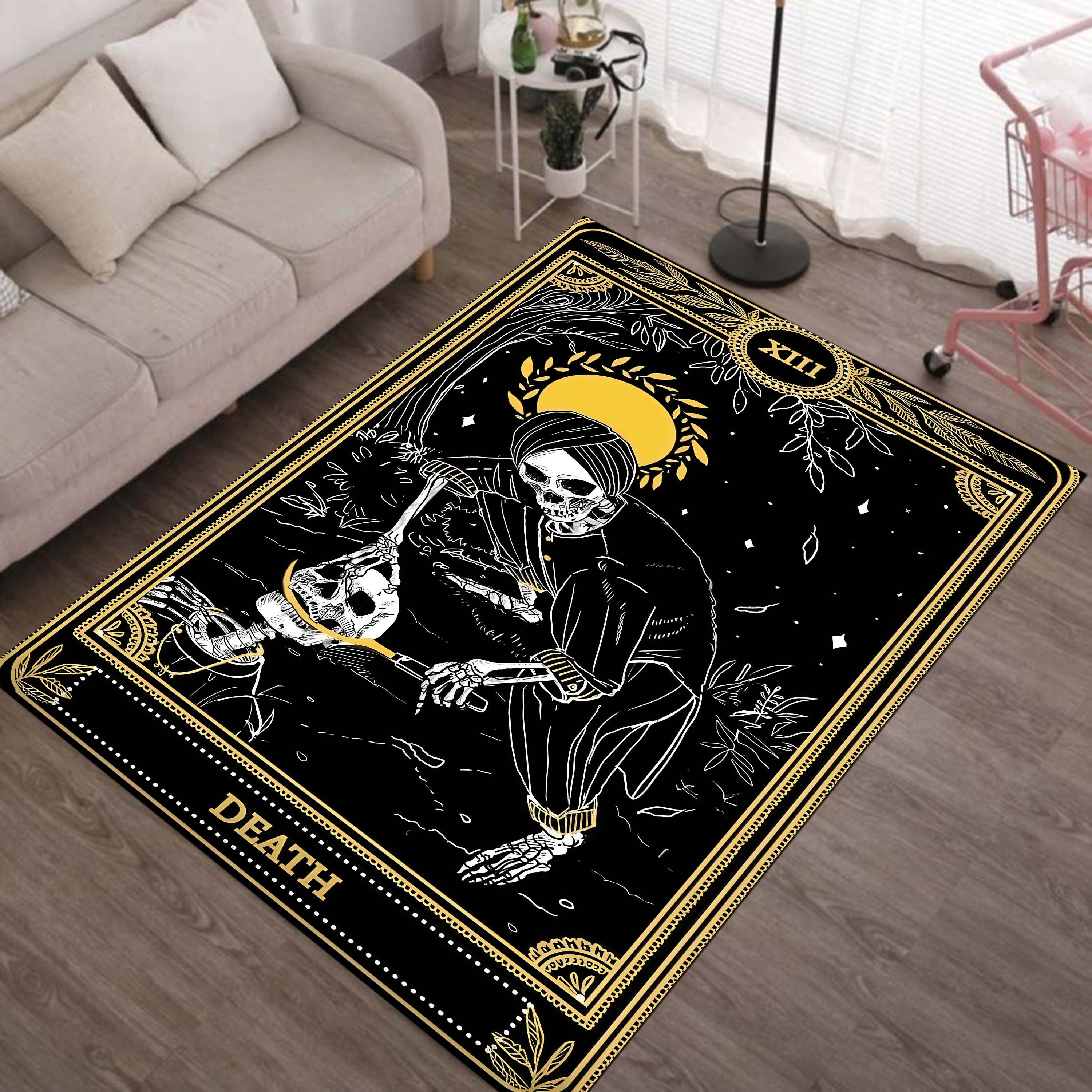 Horror Skull Death Rug, Gothic Area Rug, Soul Rug, Fantastic Rug ...