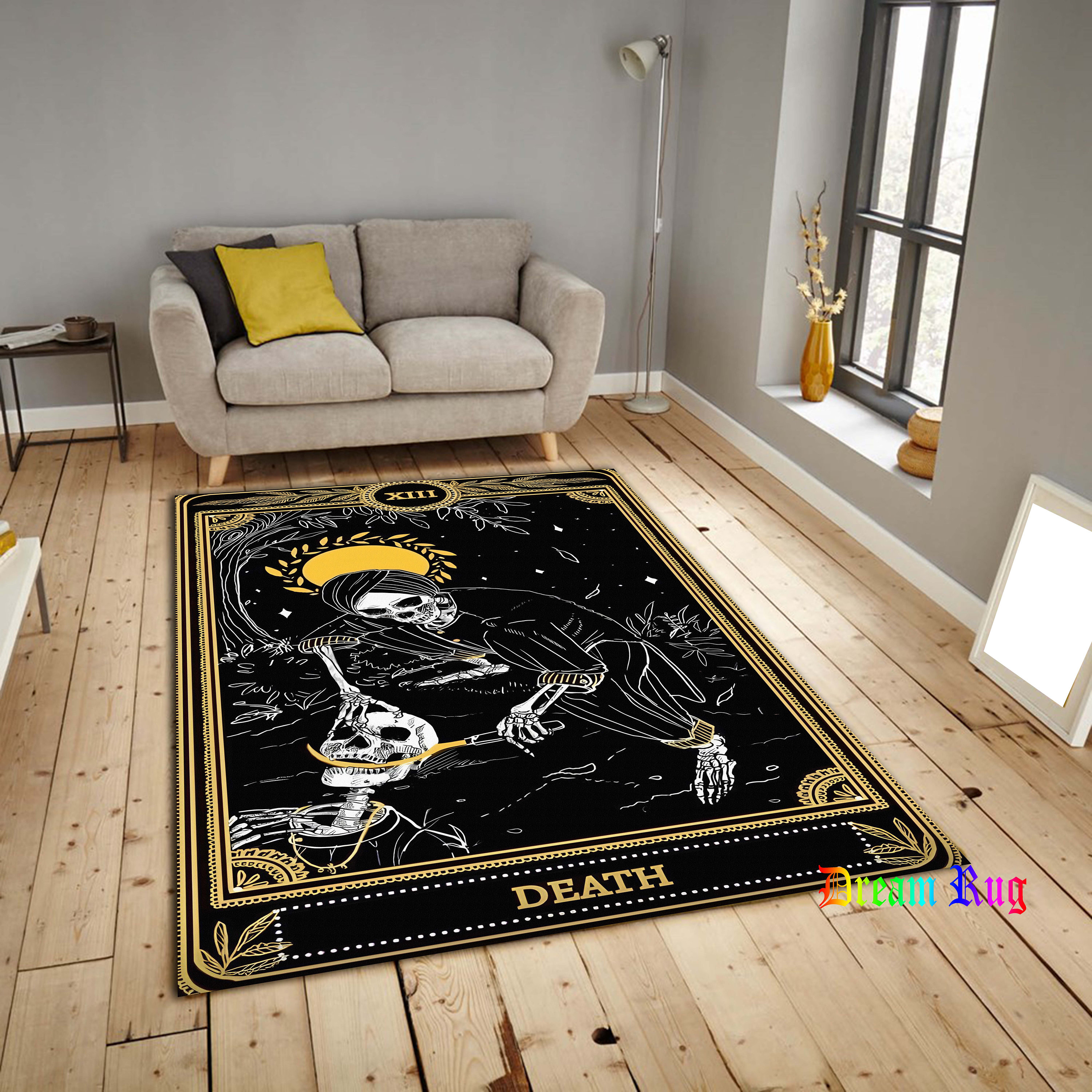 Horror Skull Death Rug, Gothic Area Rug, Soul Rug, Fantastic Rug ...