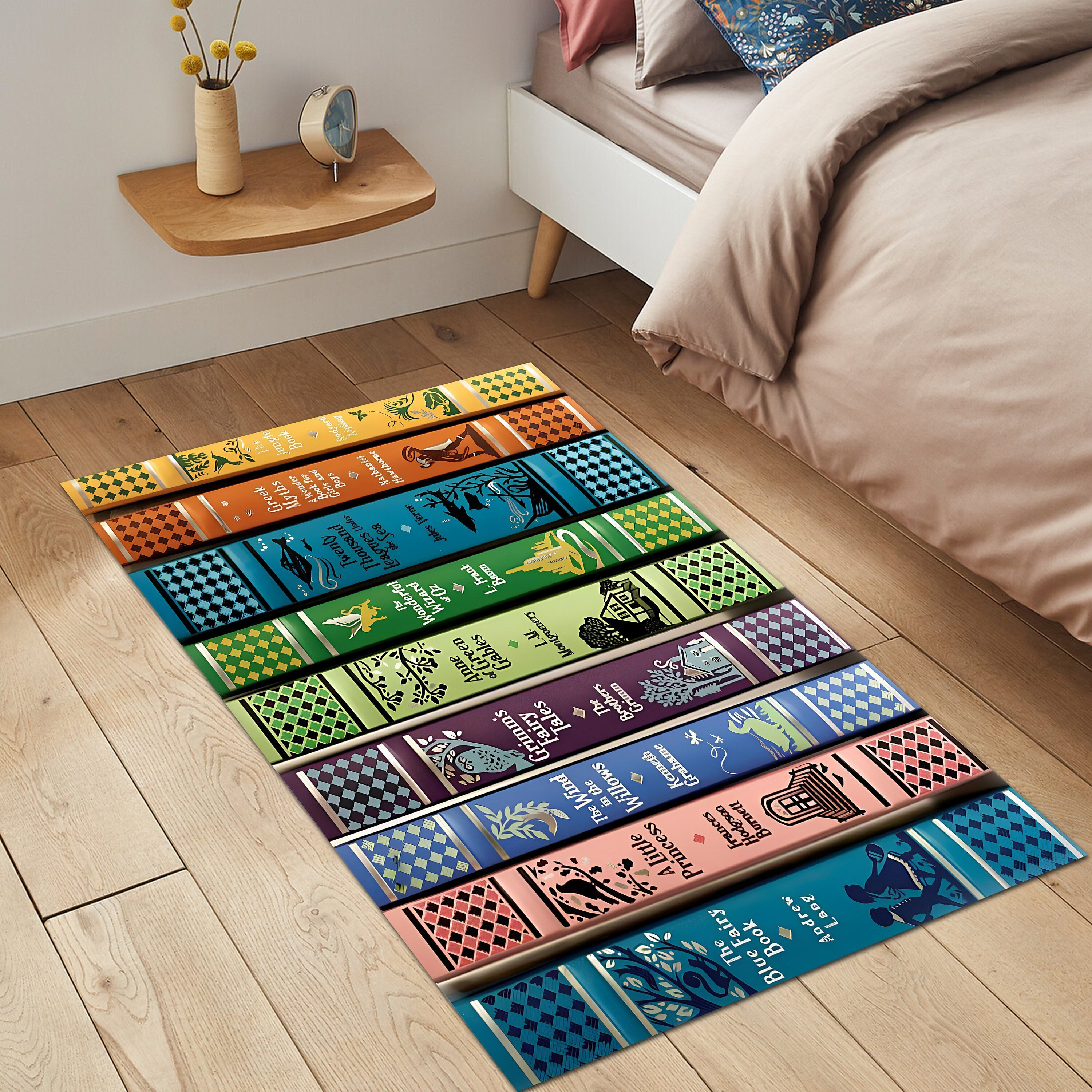 Stacked Books Rug, Library Rug, Library Runner, Book Gift, Learning ...