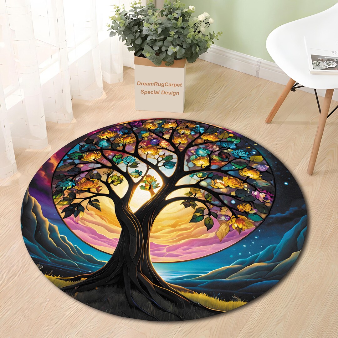 Tree of Life Rug, Tree of Life, Tree of Life Decor, Dragon of Life Rug ...