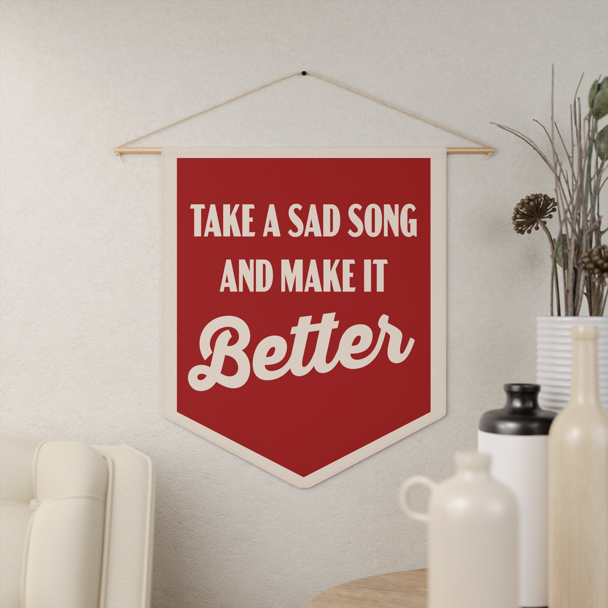 Take a Sad Song and Make It Better Hey Jude Inspired Pennant the ...