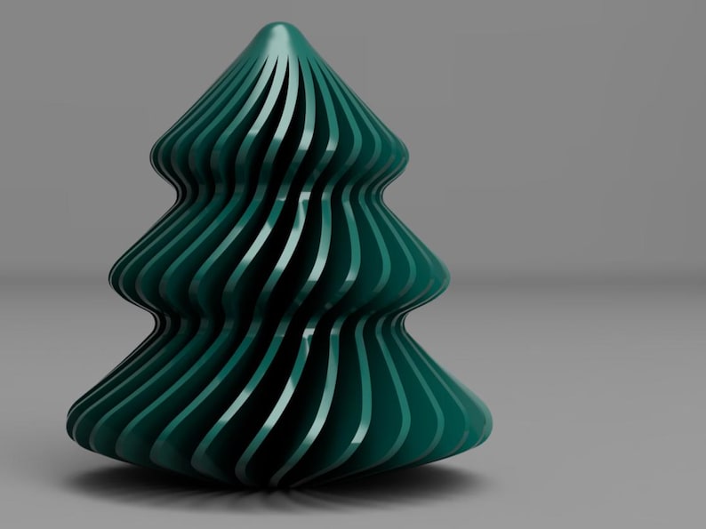 3D Printable Christmas Tree STL File Spiral Holiday Tree Design Festive ...