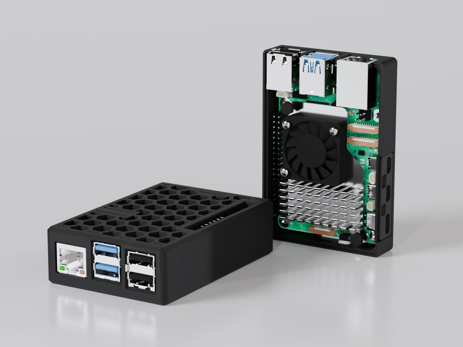 Raspberry Pi 4 Case STL File, 3D Printable Ventilated Enclosure ...
