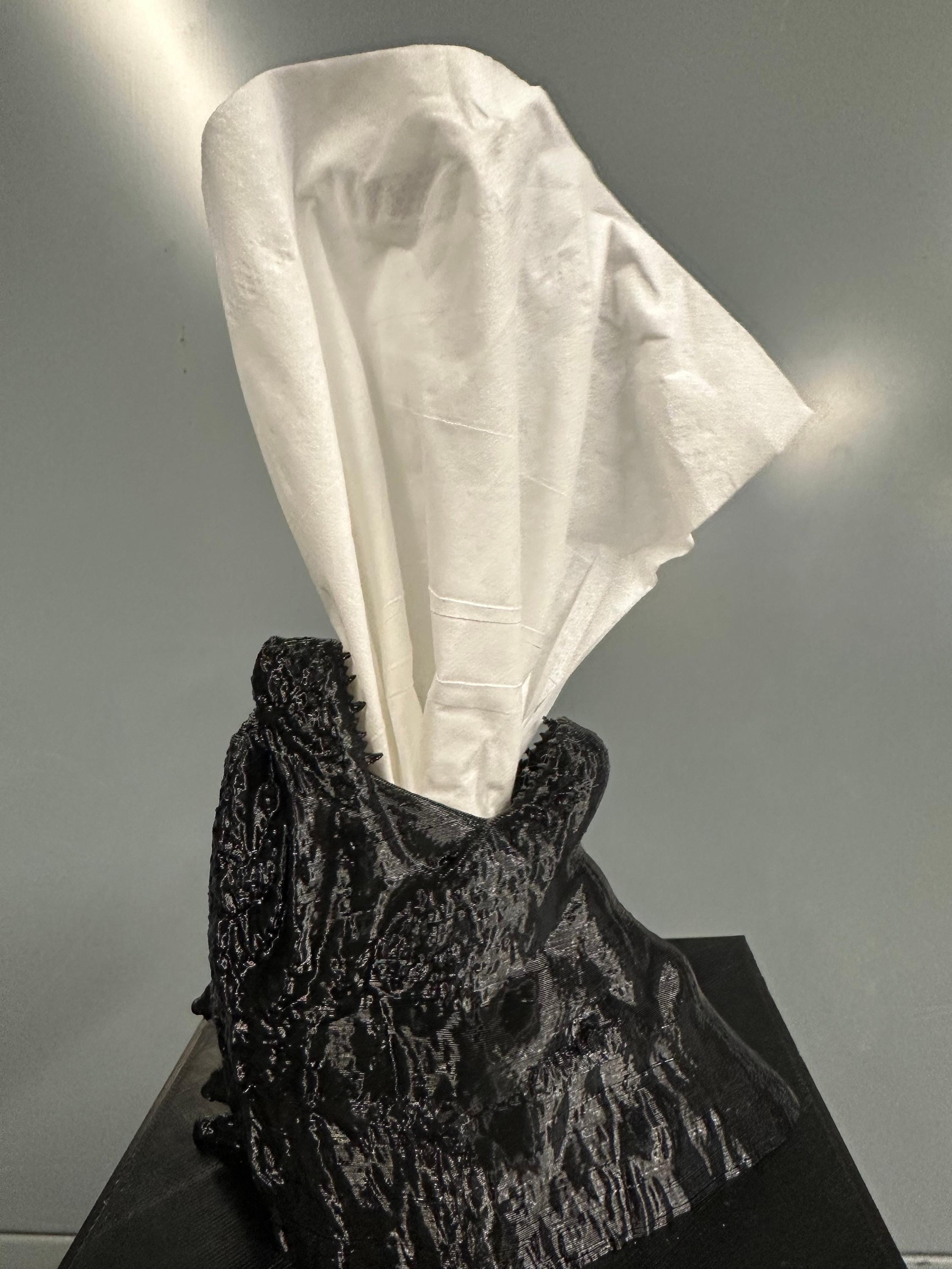 Godzilla Tissue Box Cover STL File, 3D Printable Monster Head Napkin ...