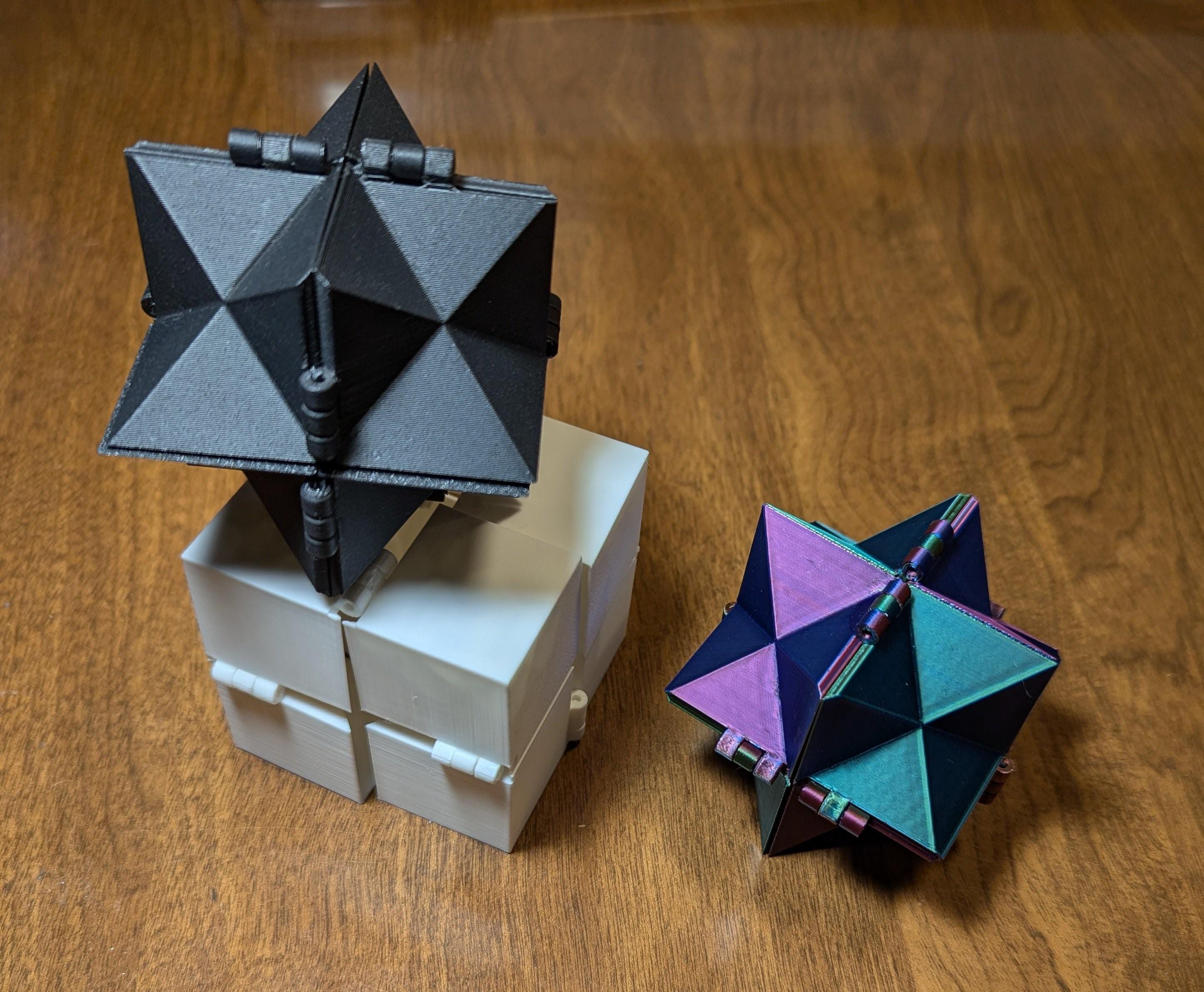 3D Printed Infinity Cube Puzzle Box, Transforming Geometric Fidget Toy ...