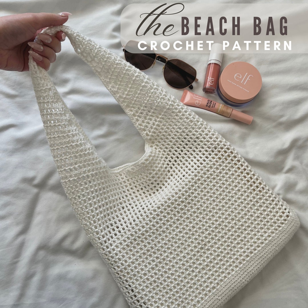 Crochet Beach Bag Pattern | Crochet Mesh Bag Pattern | Crochet Summer Bag Pattern | Crochet Bag ...