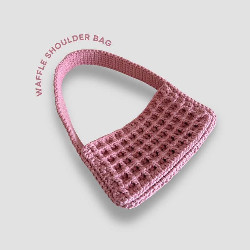 Crochet Waffle Keychain - Etsy