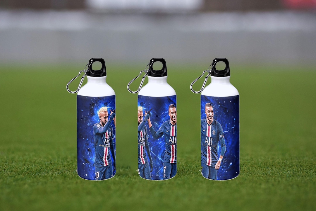 800ml Water Bottle With Mbappe Neymar Graphics, Also a Matching Key ...