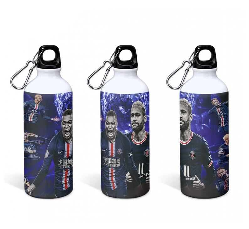 800ml Water Bottle With Mbappe Neymar Graphics, Also a Matching Key ...