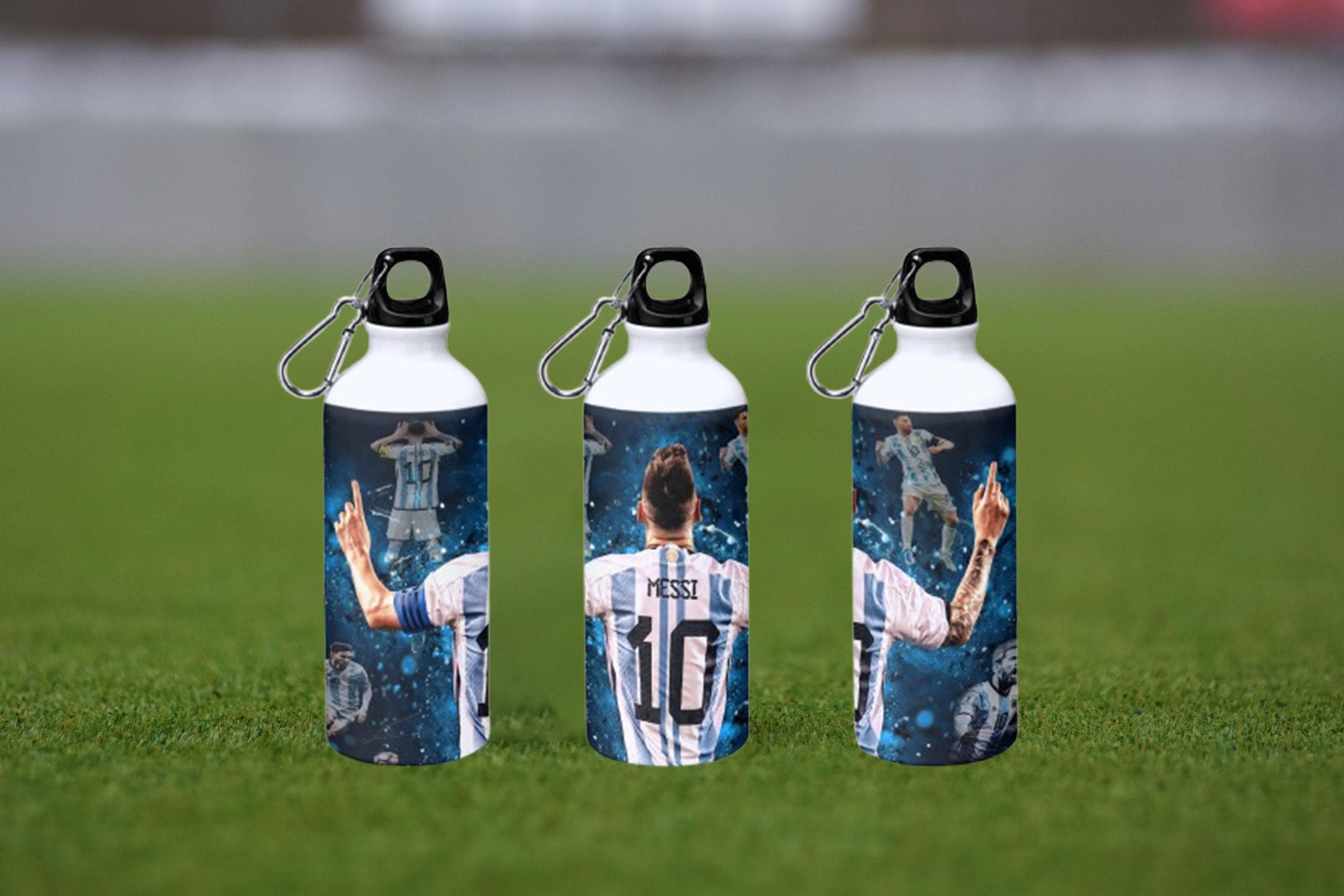 MESSI Water Bottle With Signature, Special Argentina Cup Graphics ...