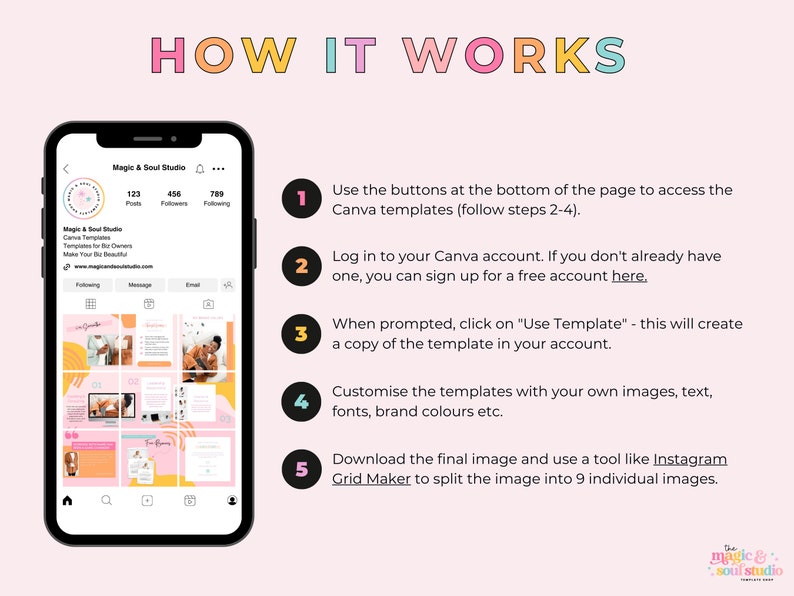 Instagram 9-grid Template Instagram Post Design Instagram Feed Template ...