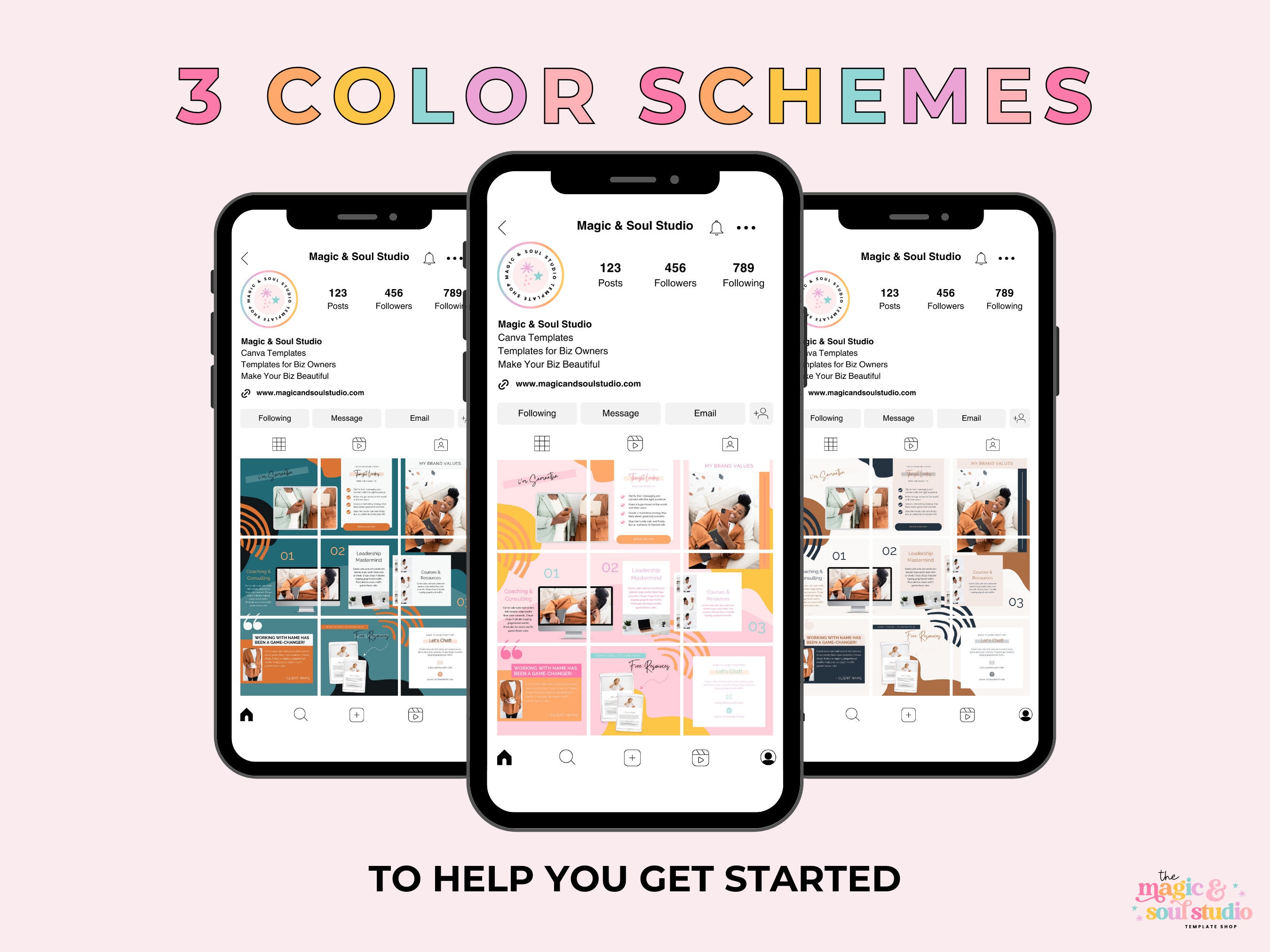 Instagram 9-grid Template | Instagram Post Design | Instagram Feed ...