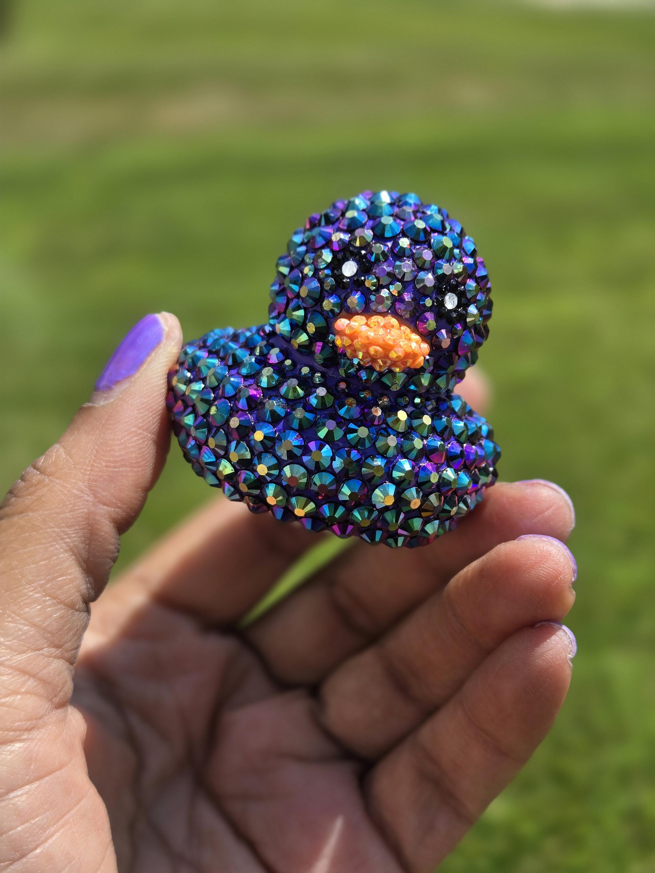 Custom Rhinestone Rubber Duck for Car, Bling Duck Gifts for Her, Desk ...