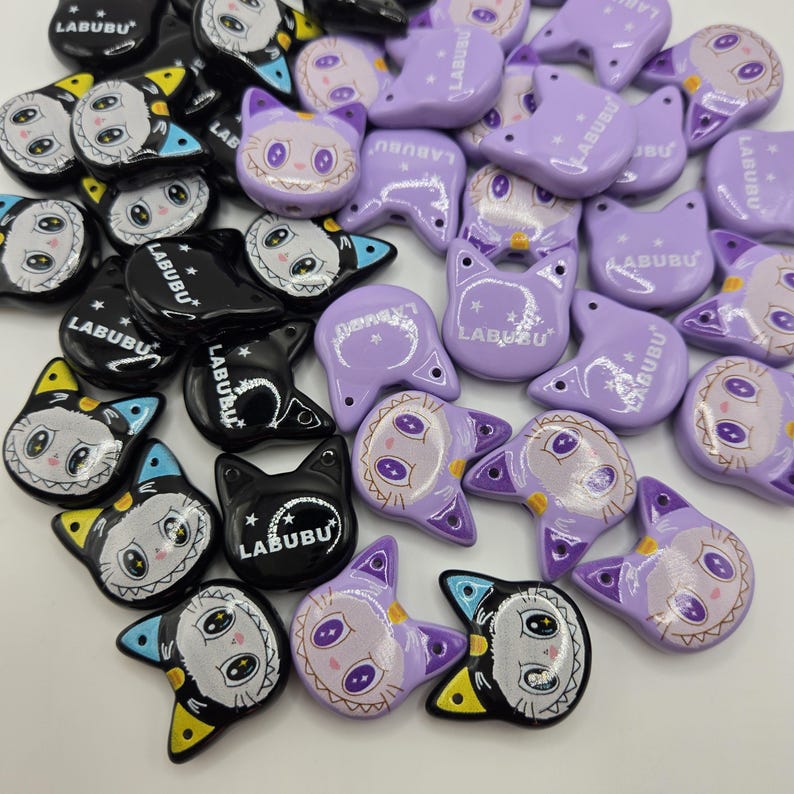 Labooboo Beads for Pens SET OF 2, Trendy Monster Acrylic Beads for ...