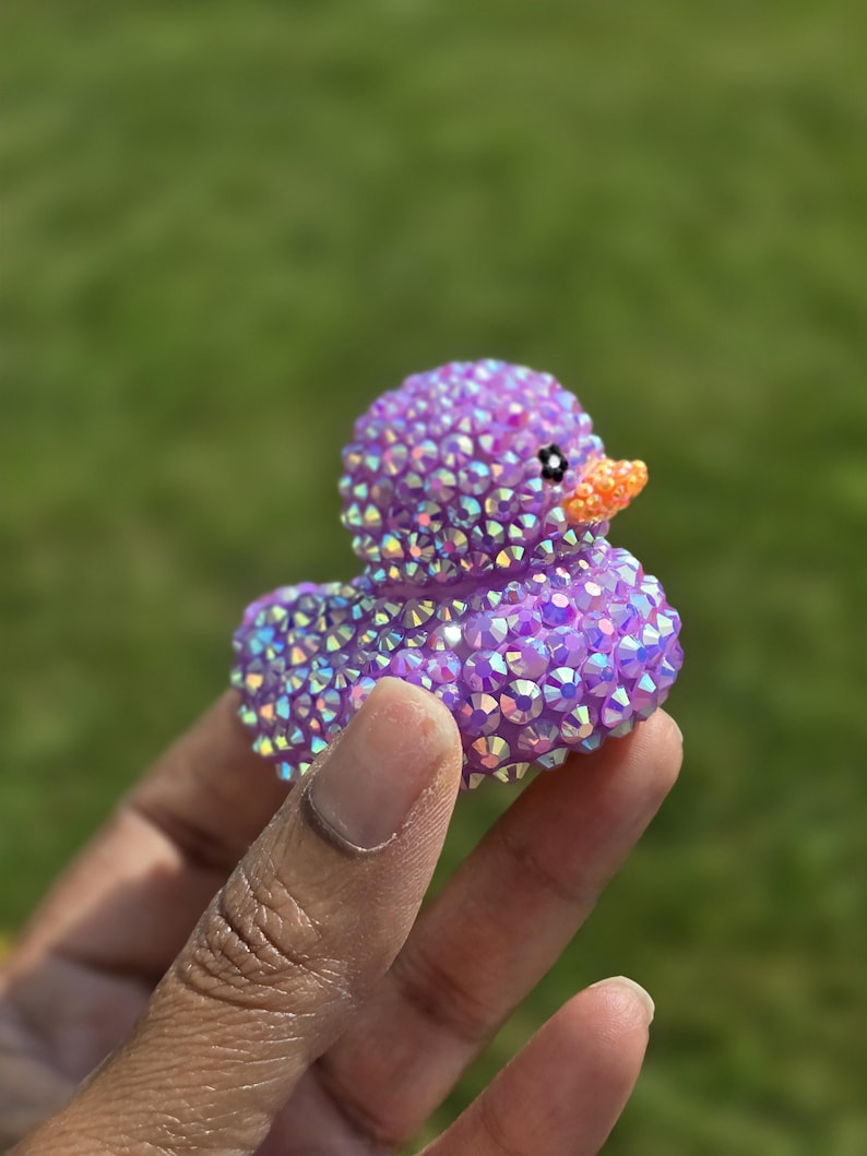 Custom Rhinestone Rubber Duck for Car, Bling Duck Gifts for Her, Desk ...
