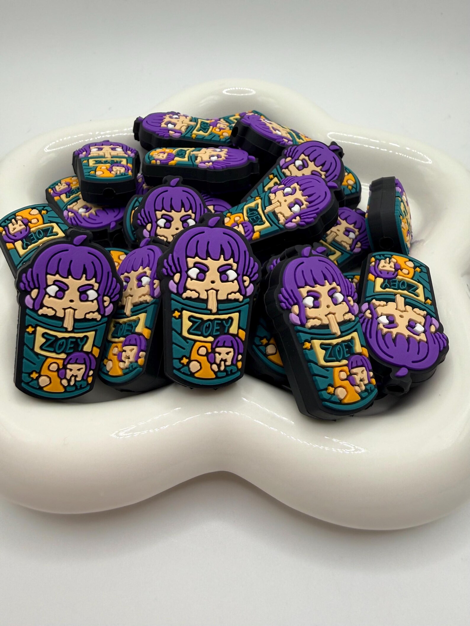K Pop Focal Bead, K Pop Hunter Silicone Focal Bead, Beads for Keychains ...