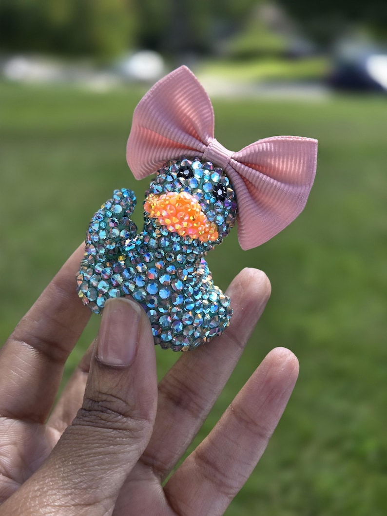Custom Rhinestone Rubber Duck for Car, Bling Duck Gifts for Her, Sassy ...