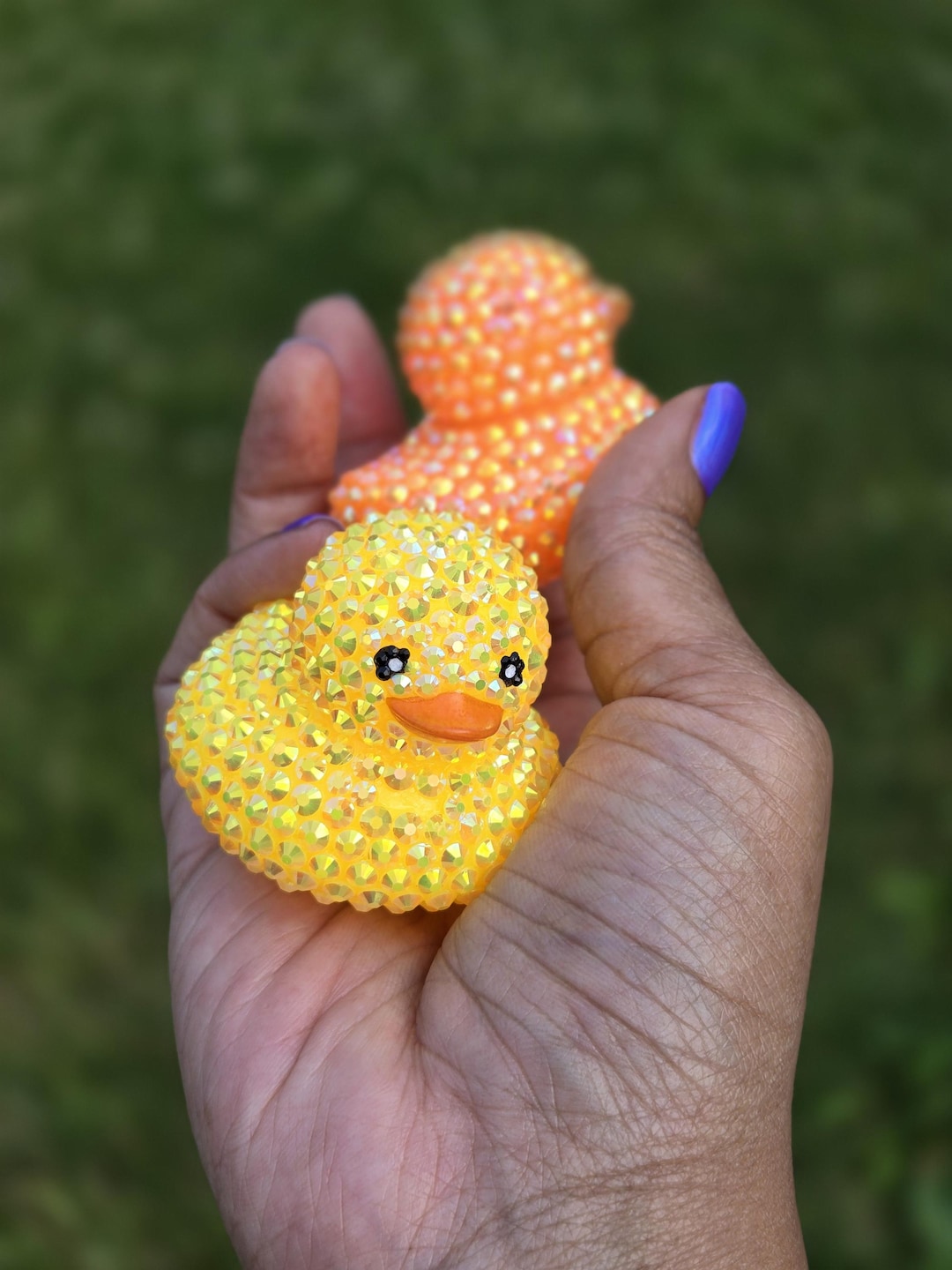 Custom Rhinestone Duck, Dashboard Ducks, Mini Bling Cheer Duck, Cute ...