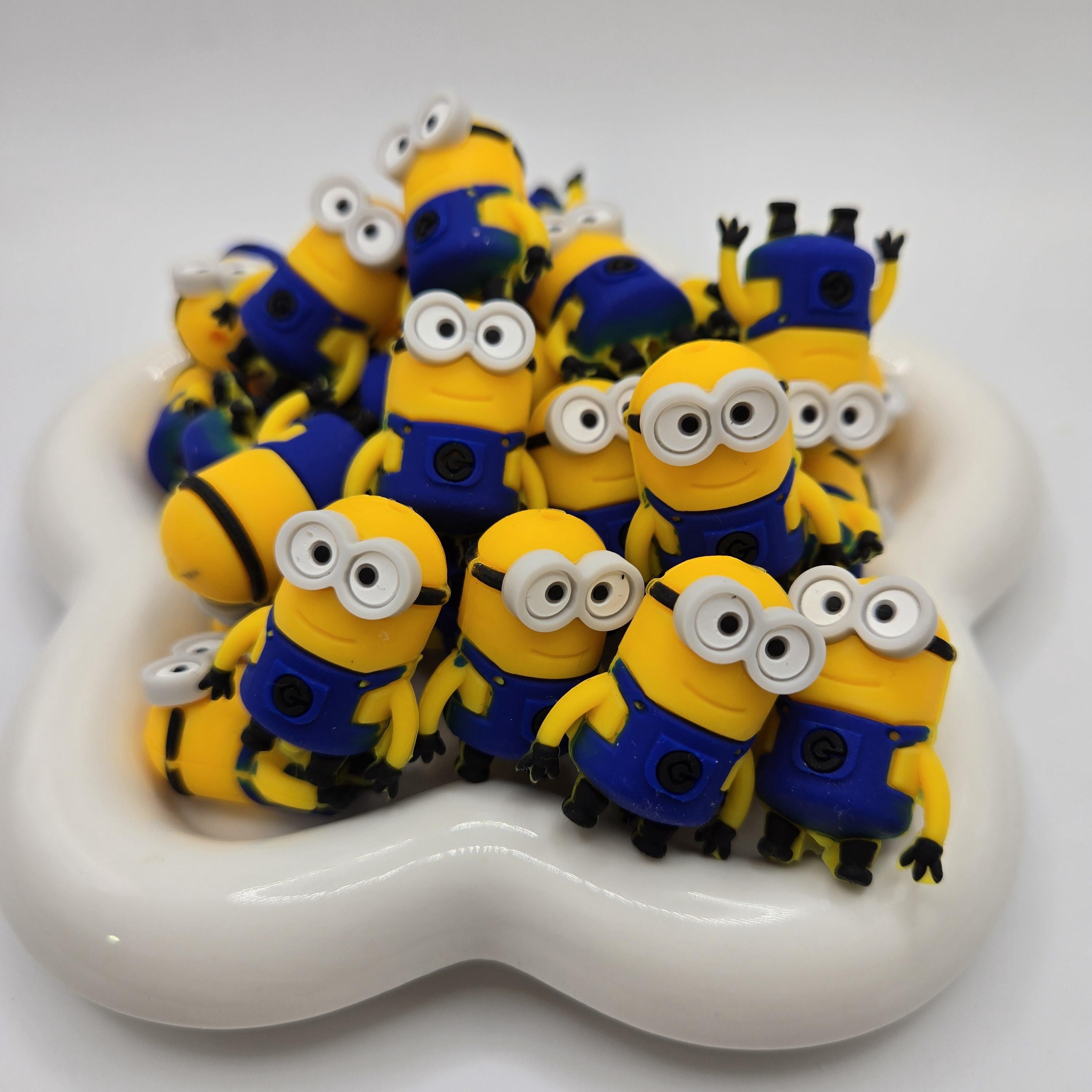 3D Focal Bead, Yellow Dispicable Silicone Focal Bead: Cartoon Character ...