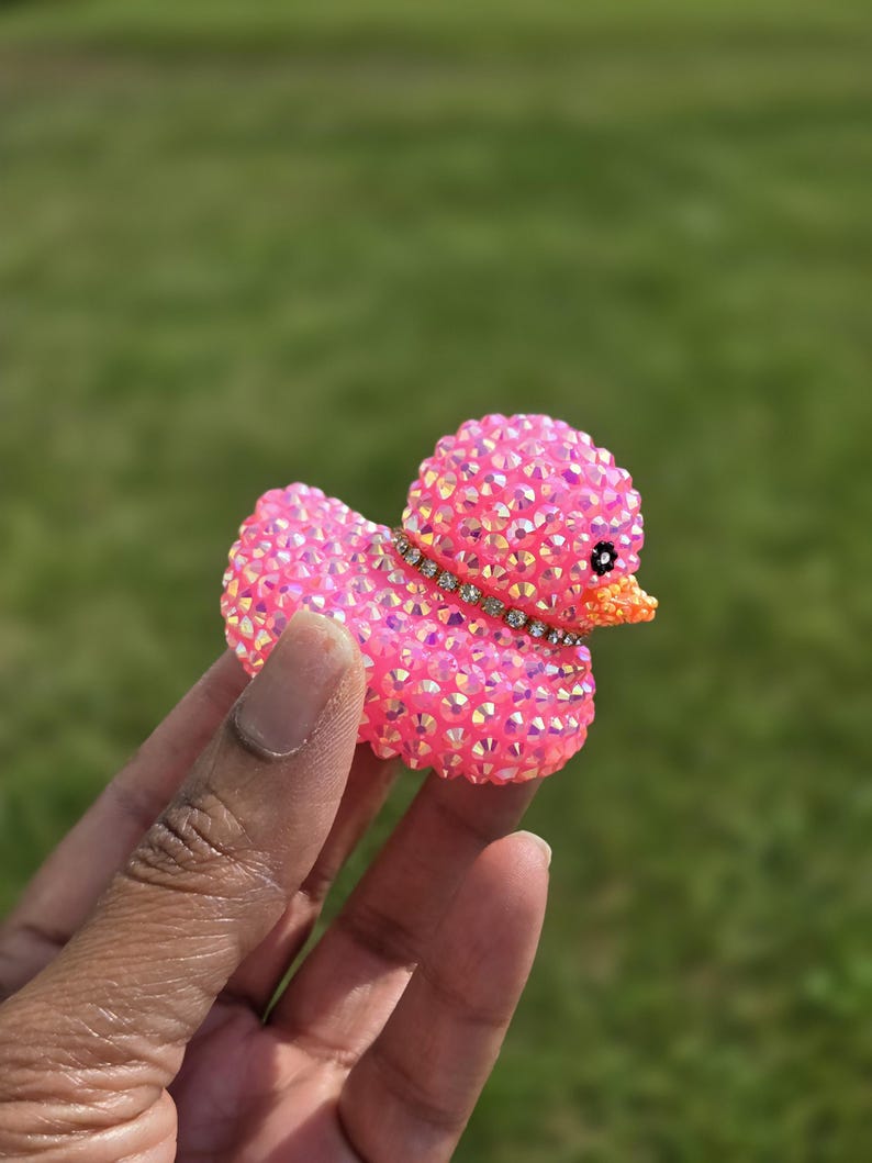 Custom Rhinestone Rubber Duck for Car, Bling Duck Gifts for Her, Desk ...