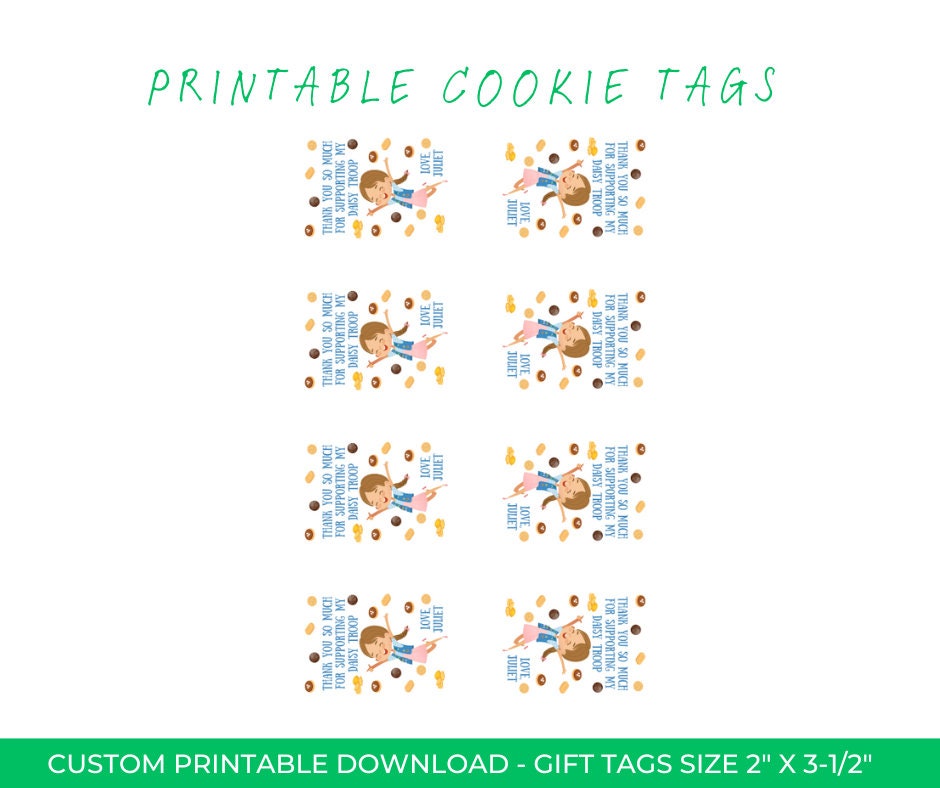 Girl Scout Cookie Thank You Note Tag - Etsy