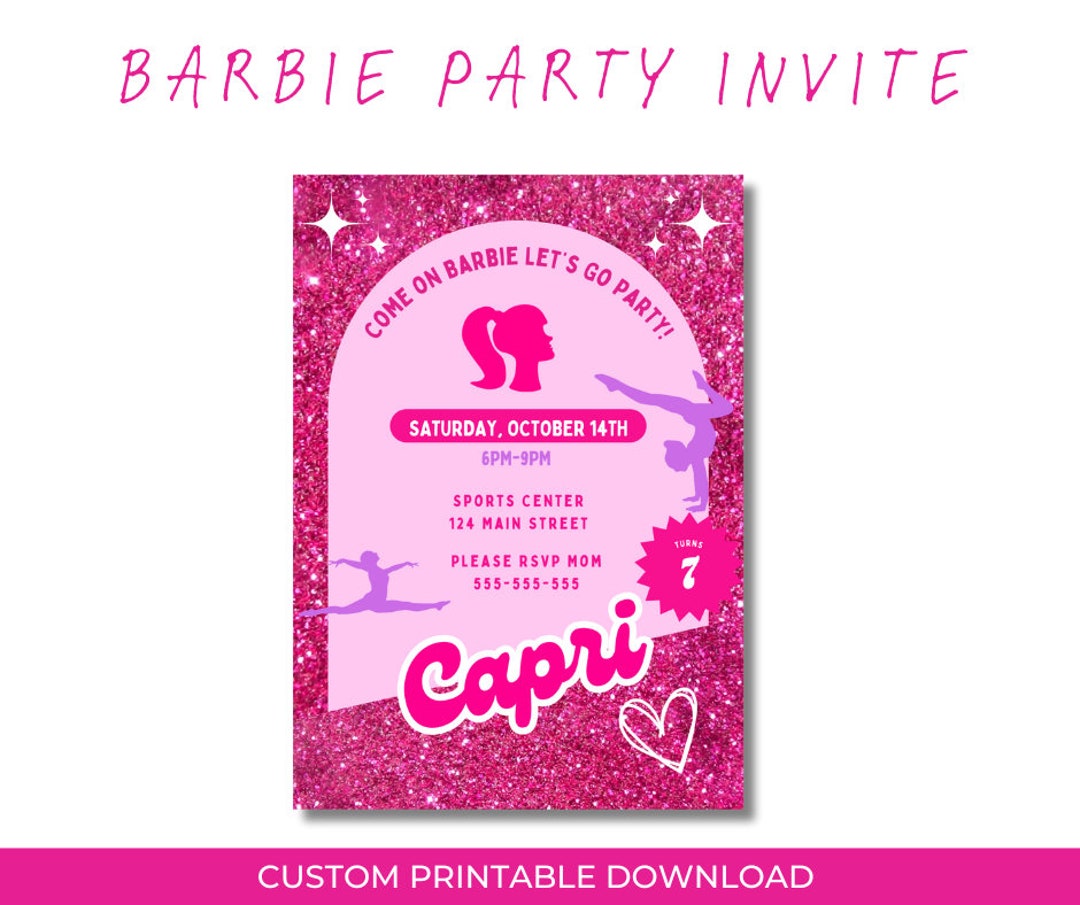 Gymnastics or Dancer Let’s Go Party Birthday Invitation - Etsy