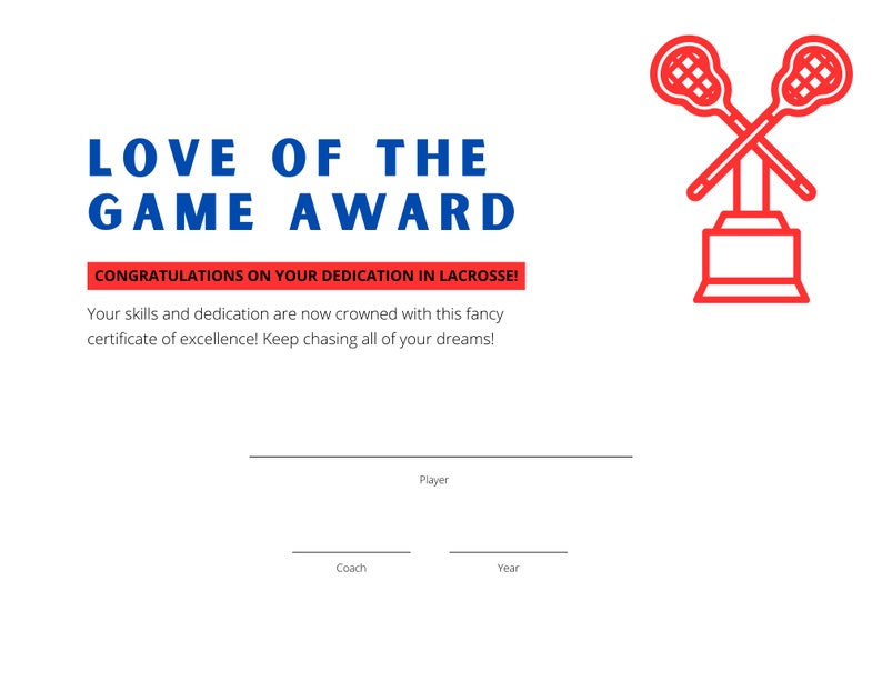 Lacrosse Team Superlatives **instant Digital Download ** - Etsy