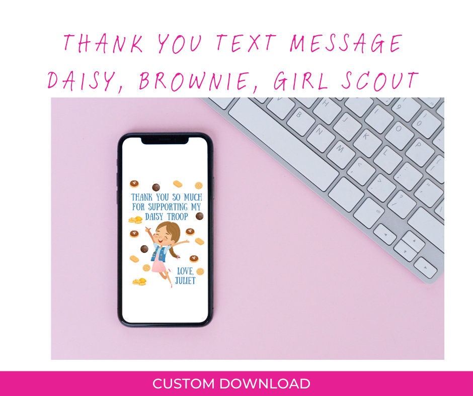 Girl Scout Cookie Thank You Note (daisy, Brownie Girl Scout) - Etsy