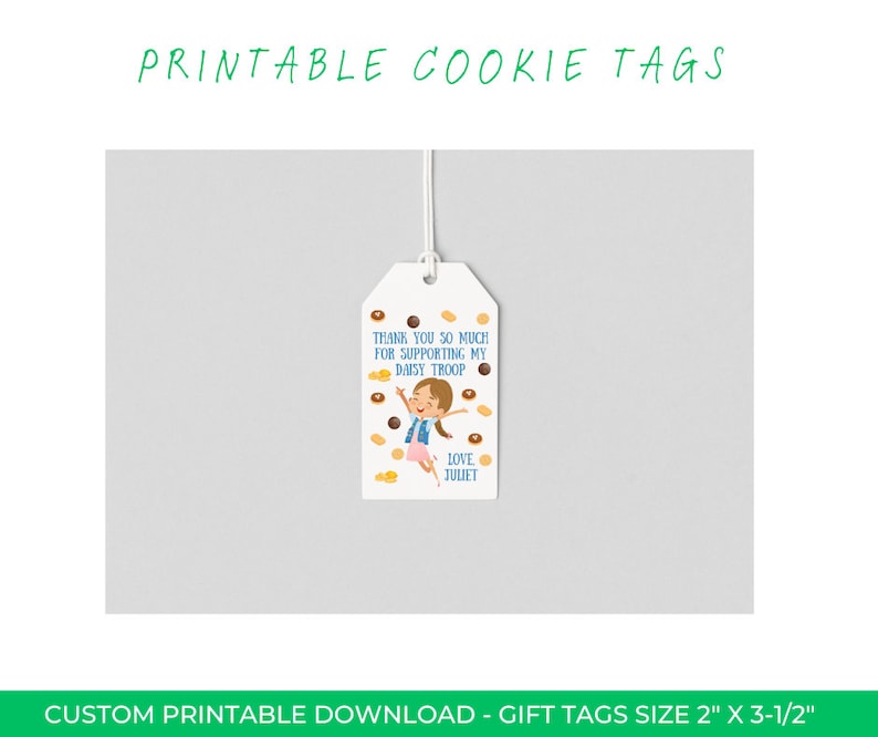 Girl Scout Cookie Thank You Note Tag - Etsy