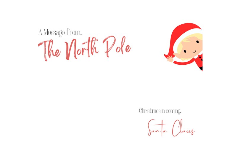 Letter From Santa / Elf Letter Printable - Etsy