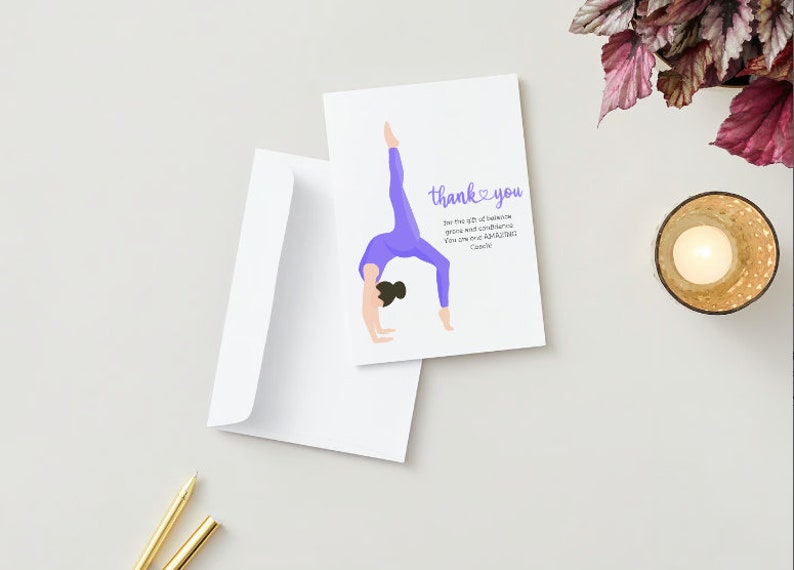Gymnastics Coach Thank You Card- **instant Digital Download ** - Etsy
