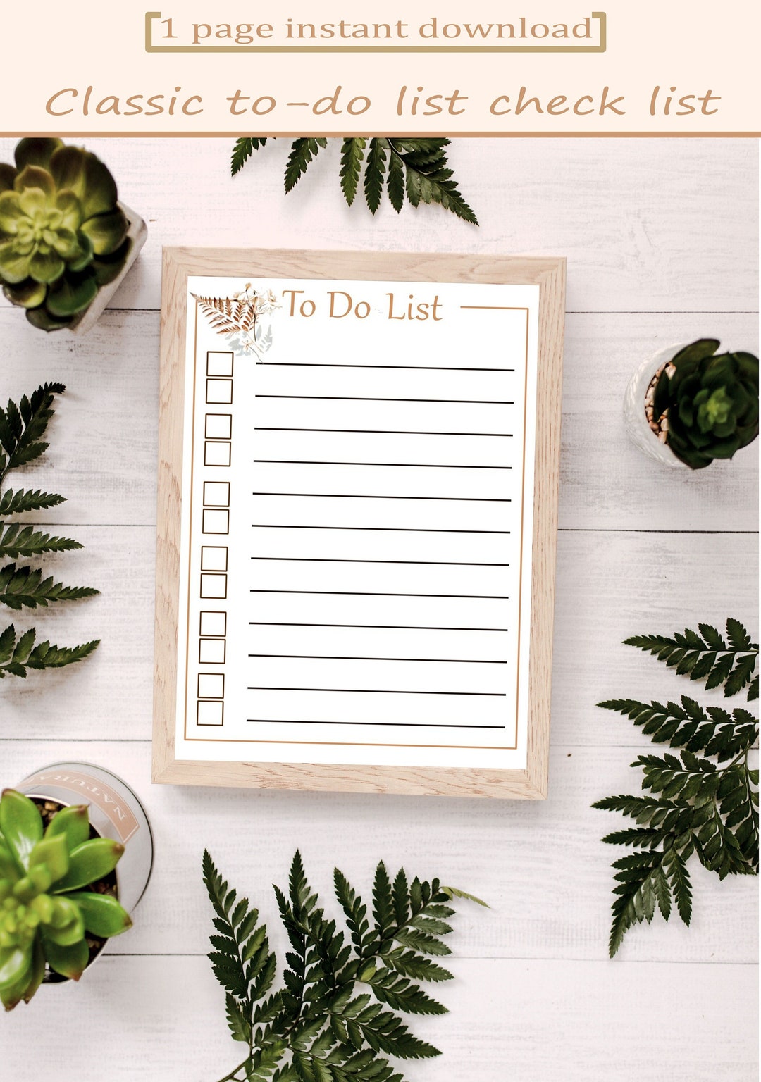 Classic Printable Check List to Do List | for Shopping and Other Tasks ...