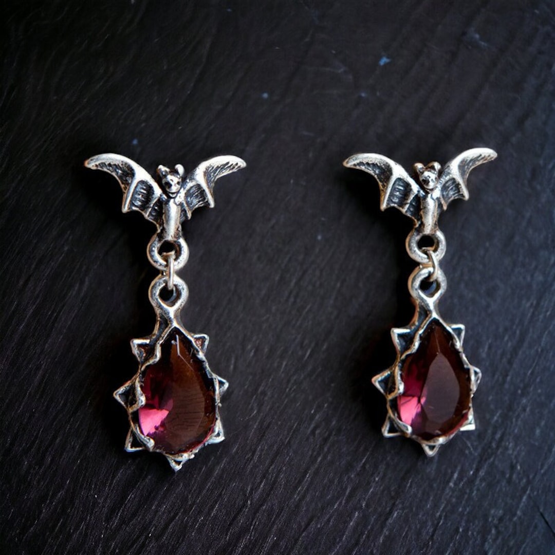 Goth Bat Earrings Gothic Stud Earrings Gothic Earrings for Women Witchy ...