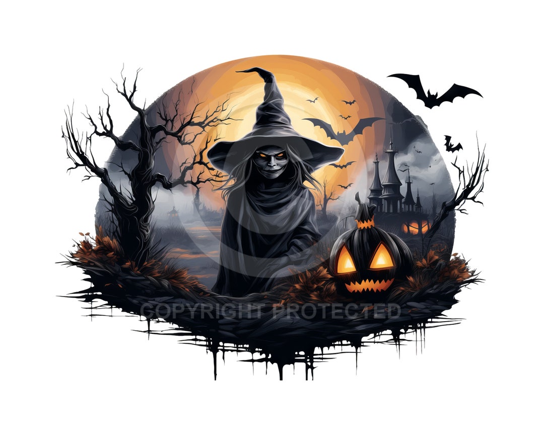 Halloween PNG, Witch PNG, Witch Halloween, Halloween Sublimation ...