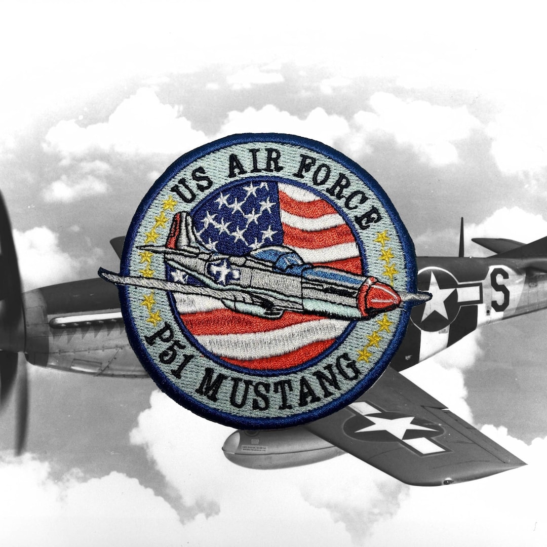 P-51 Mustang Patch WW II USAF Embroidered Badge - Etsy