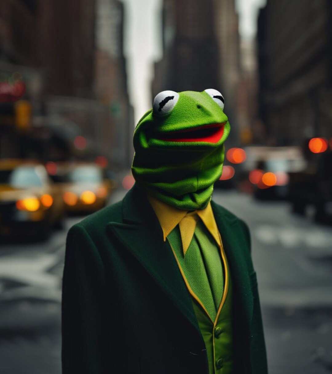 The Real Kermit All Around the World 1 Digital Art Print, Wall Art, AI ...