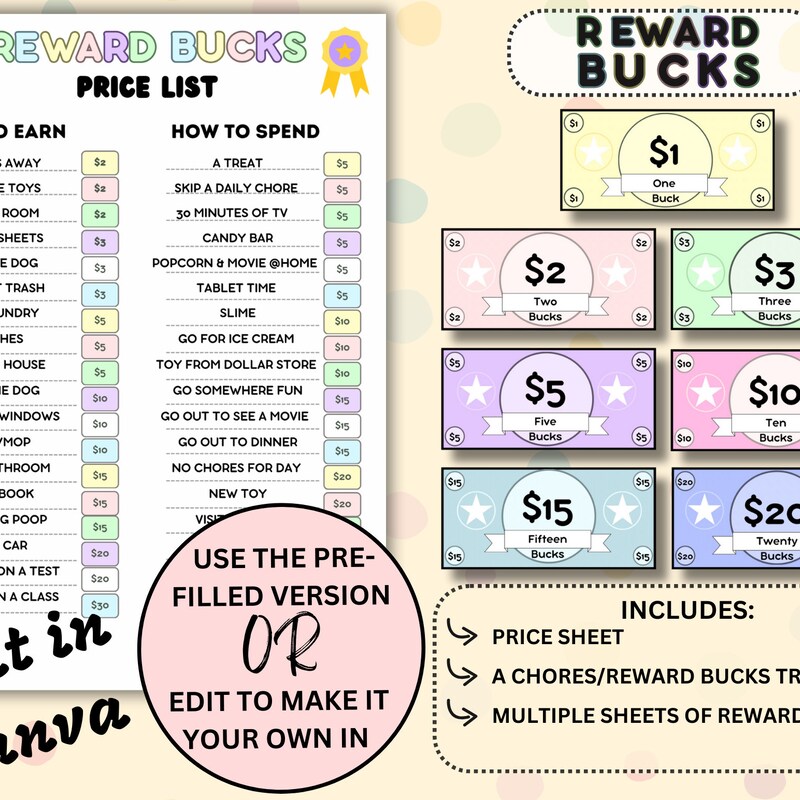 Reward Chart for Kids - Etsy