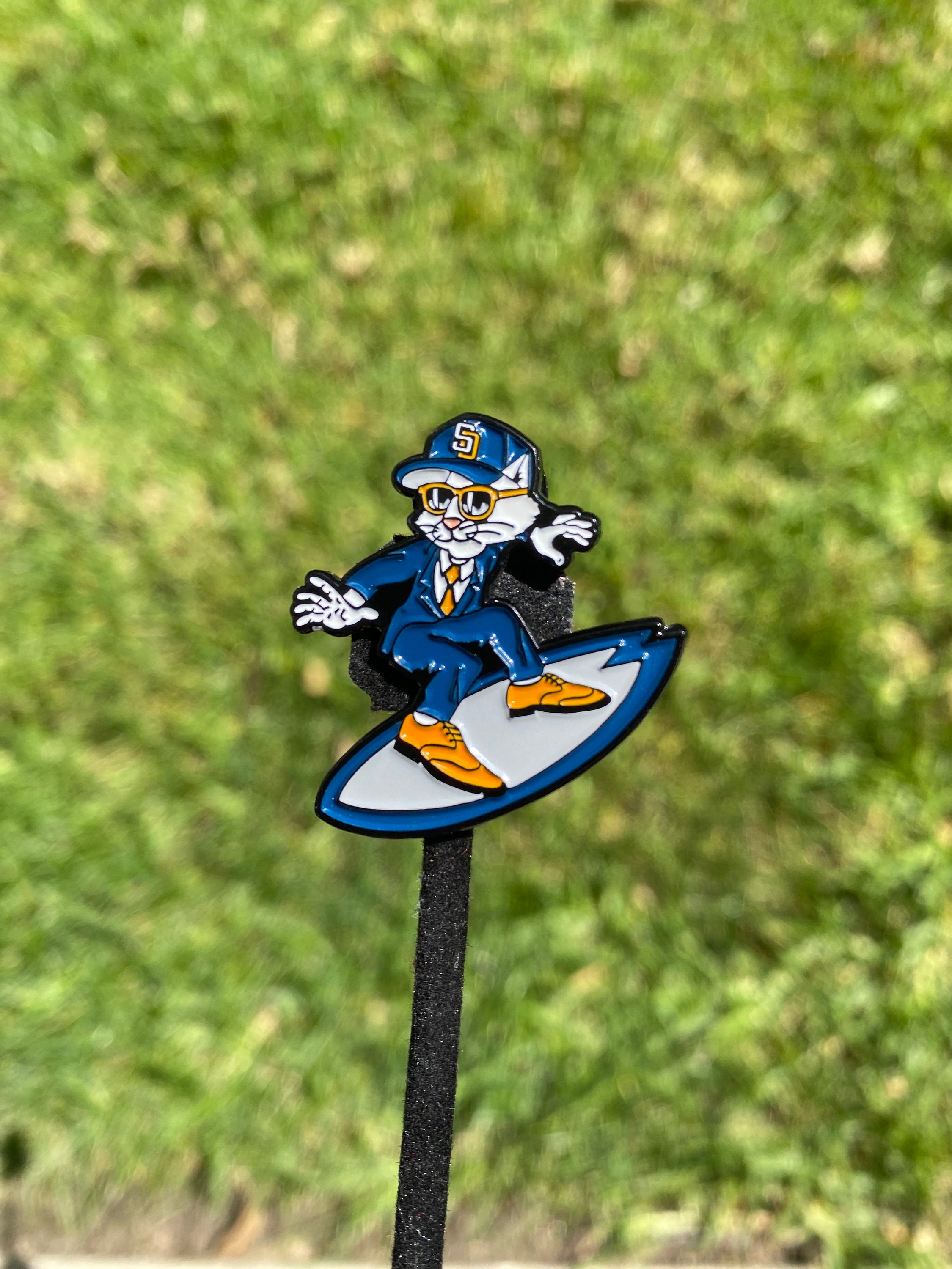 San Diego Cool Cat / Swag Surf / Blue and Orange / 90s / Tuxedo Cat ...