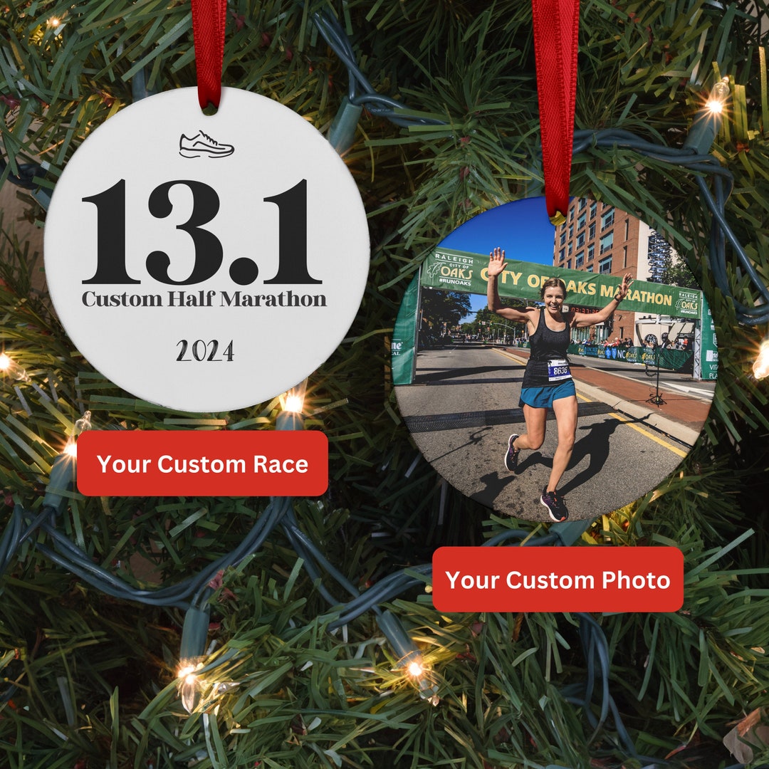 Personalized Runner Ornament, 13.1 Half Marathon, Custom Runners ...