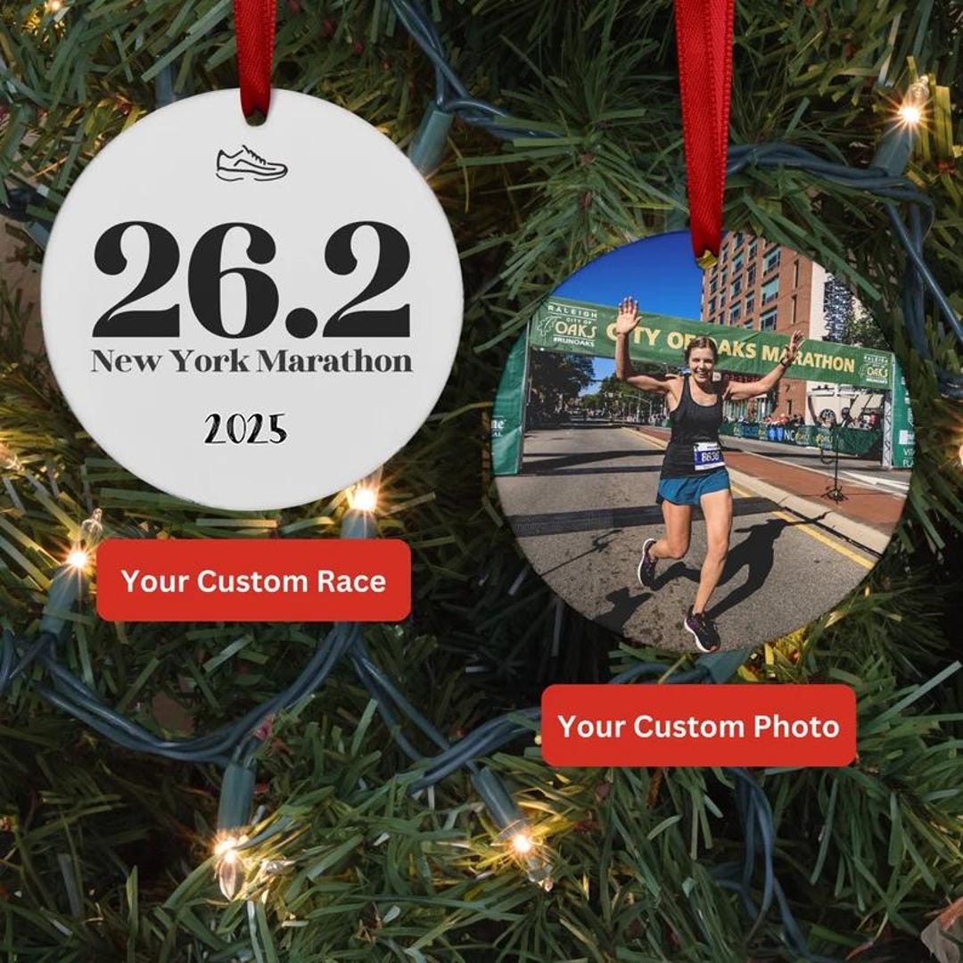 Personalized Runner Ornament, 26.2 Marathon Runner Custom Runners ...