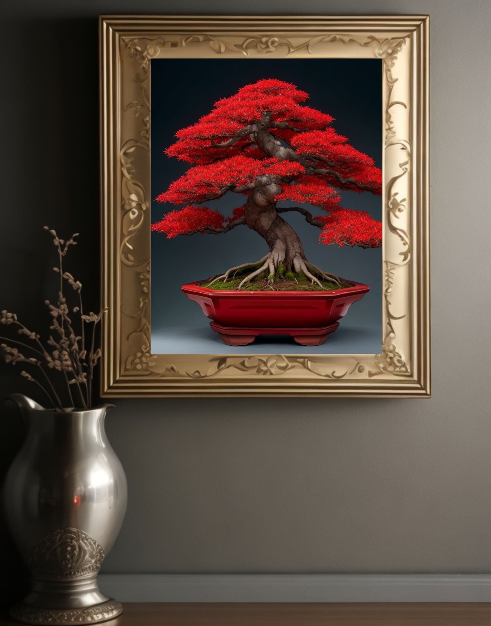 Bonsai Wall Art, Printable Artwork, Miniature Tree, Asian Aesthetic ...