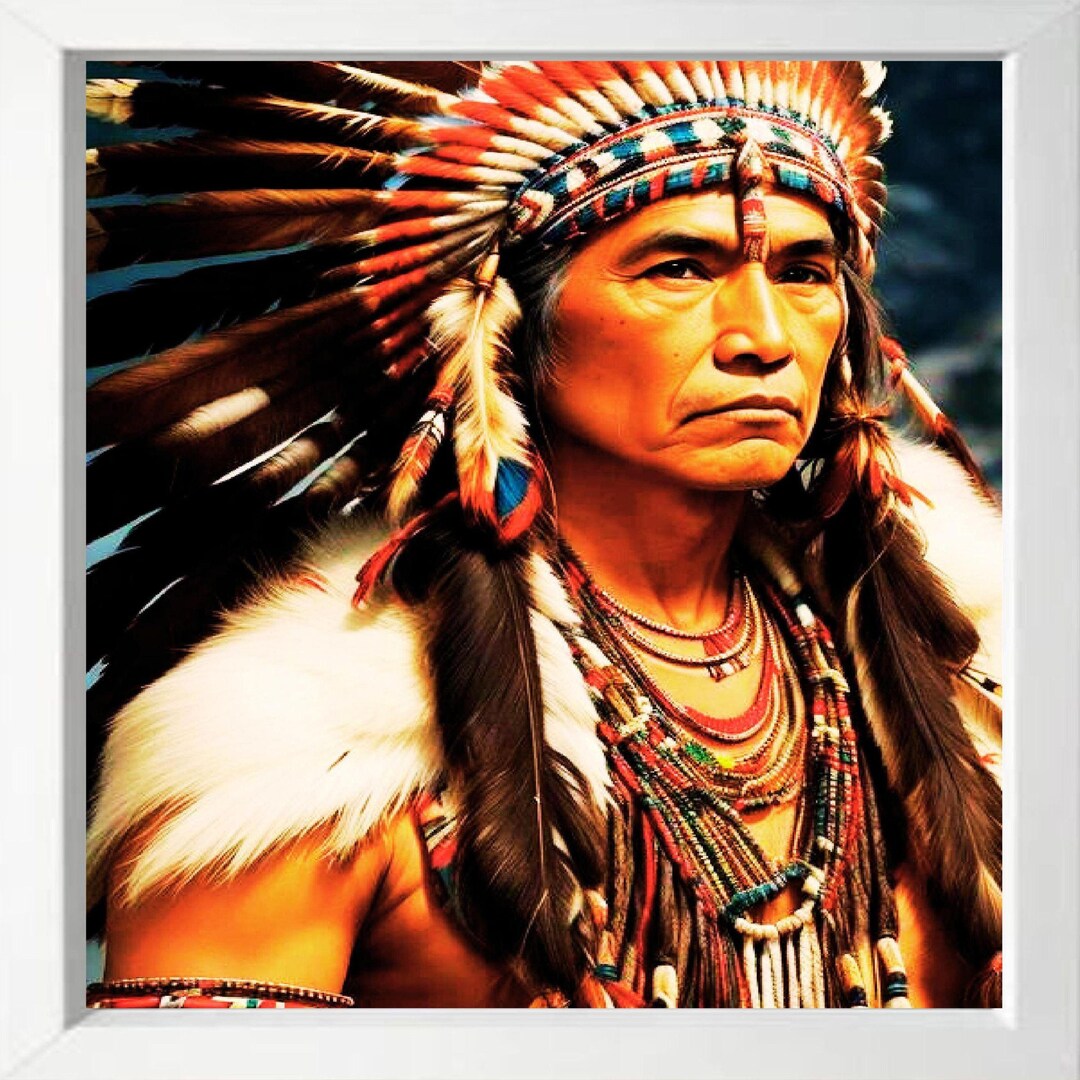 Native American Portrait Wall Art, Printable Artwork, Indigenous - Etsy