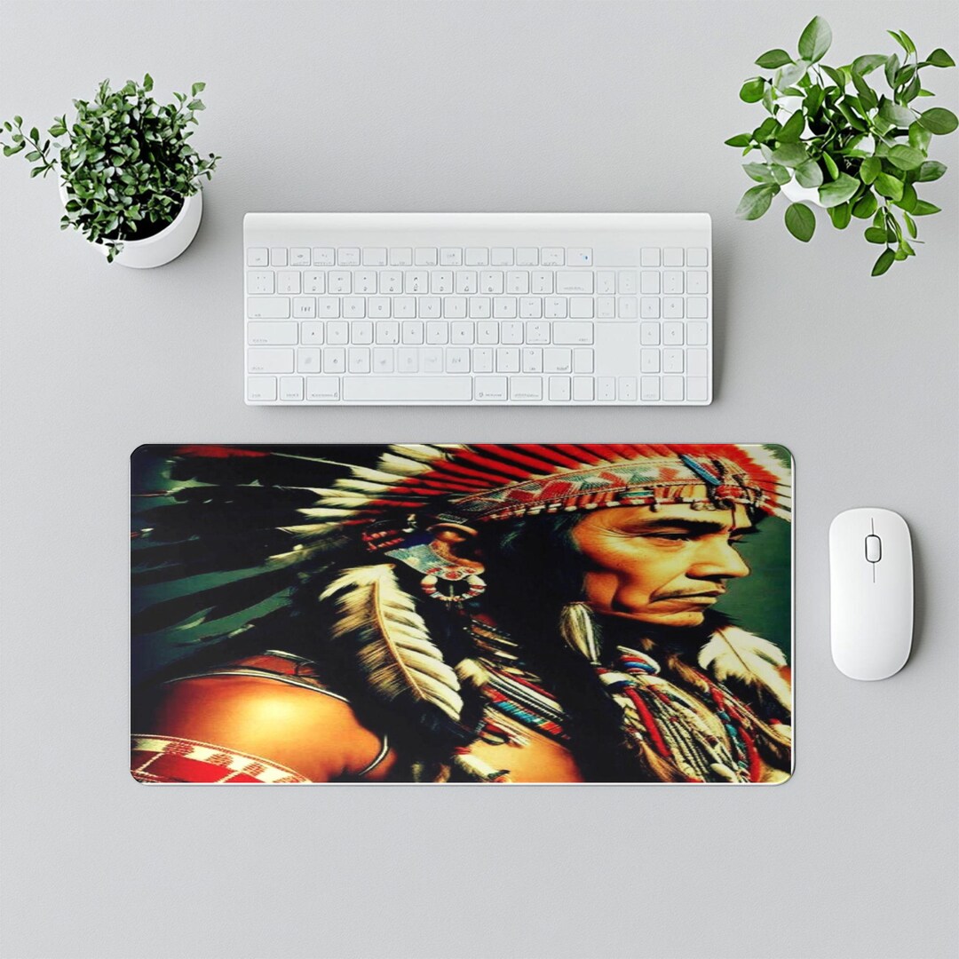 Office Desk Mat Tribal Inspired Unique Indigenous Design, Non-slip Grip ...