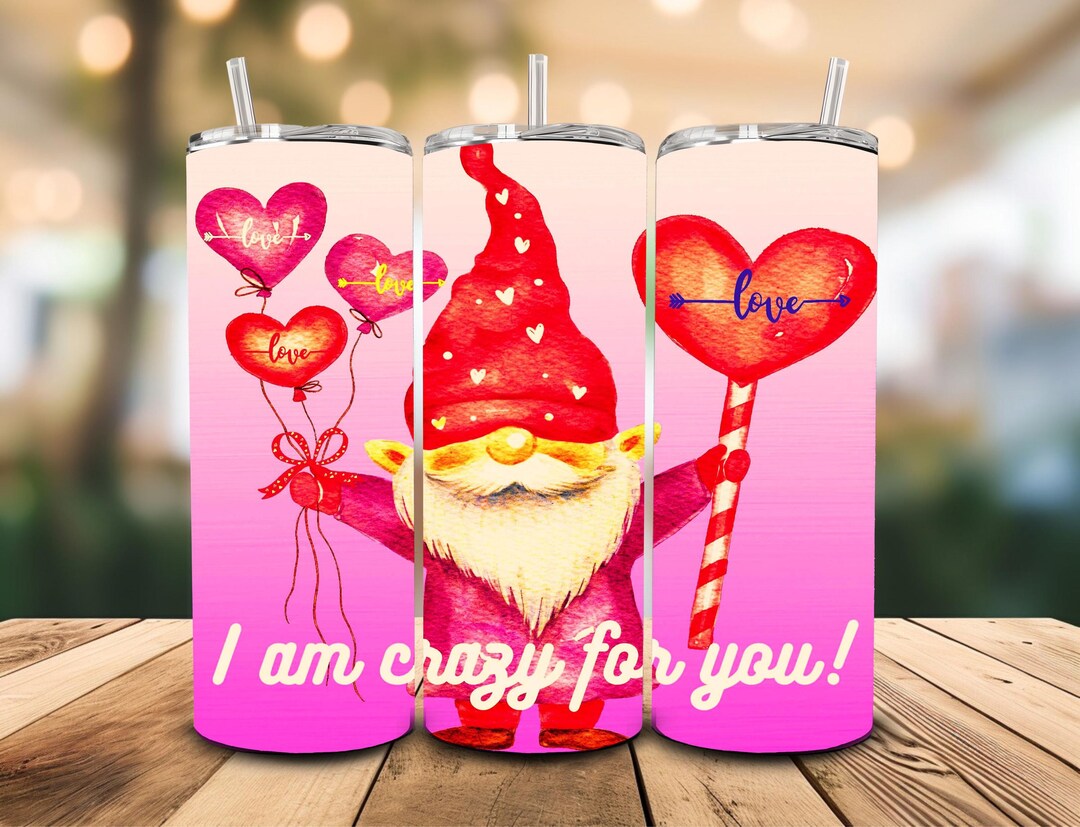 16 Oz Mug I'm Crazy for You Gnome Stainless Steel Thermal Tumbler, Keep ...