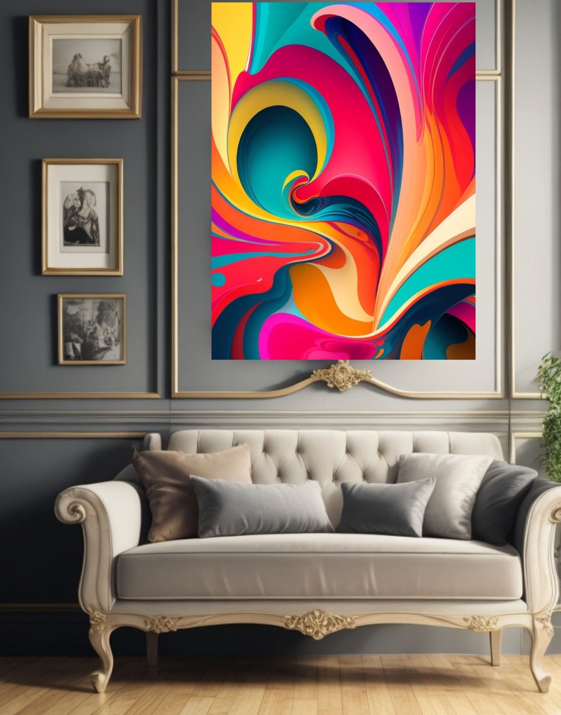 Abstract Rainbow Wall Art, Printable Artwork - Etsy