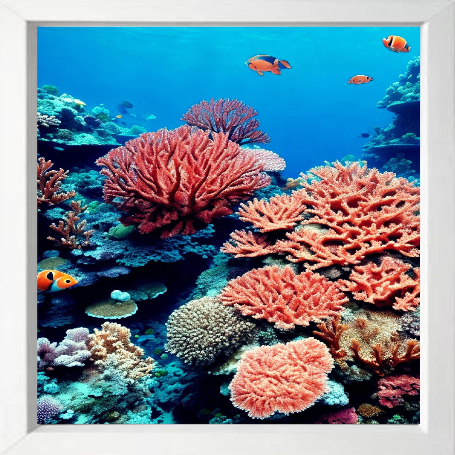 Corals Wall Art, Ocean, Printable Artwork, Digital Design, Aquatic ...