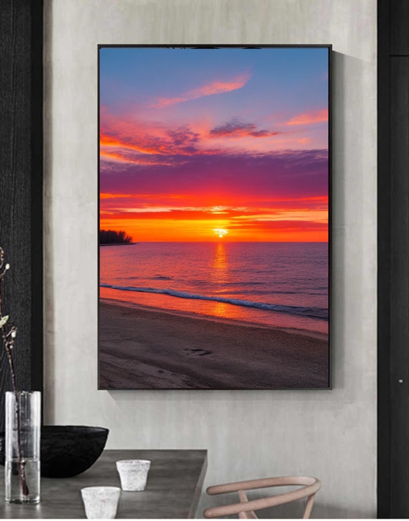 Sunset-sunrise Wall Art, Printable Artwork, Beach, Ocean - Etsy