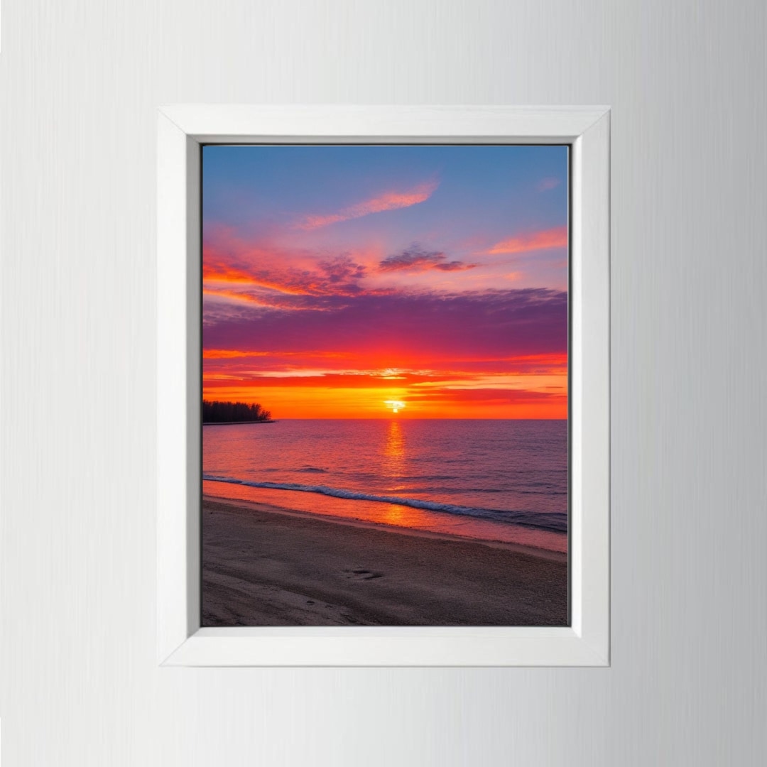 Sunset-sunrise Wall Art, Printable Artwork, Beach, Ocean - Etsy